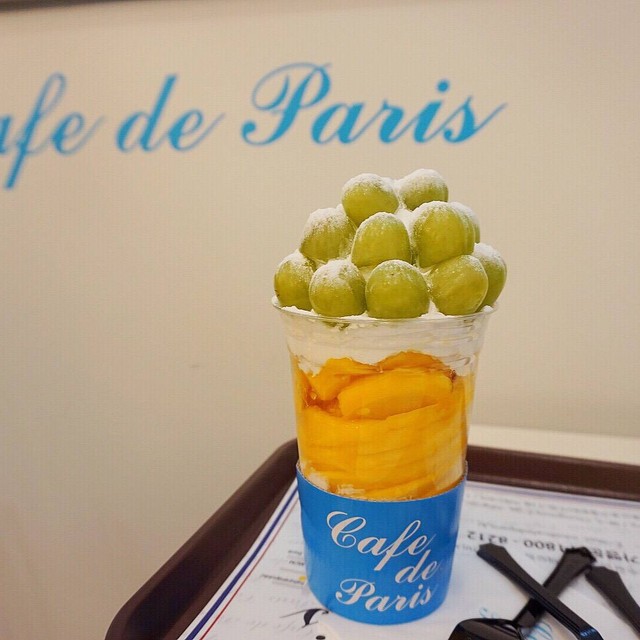 เมนูของร้านอาหาร Cafe De Paris Myeongdong