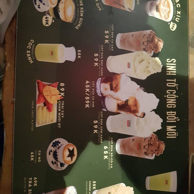 เมนูของร้านอาหาร Cong Caphe Sapa - Wongnai