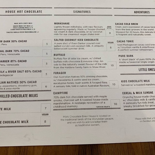 เมนูของร้านอาหาร Mork Chocolate - Wongnai