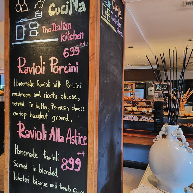 เมนูของร้านอาหาร Cucina at JW Marriott Phuket