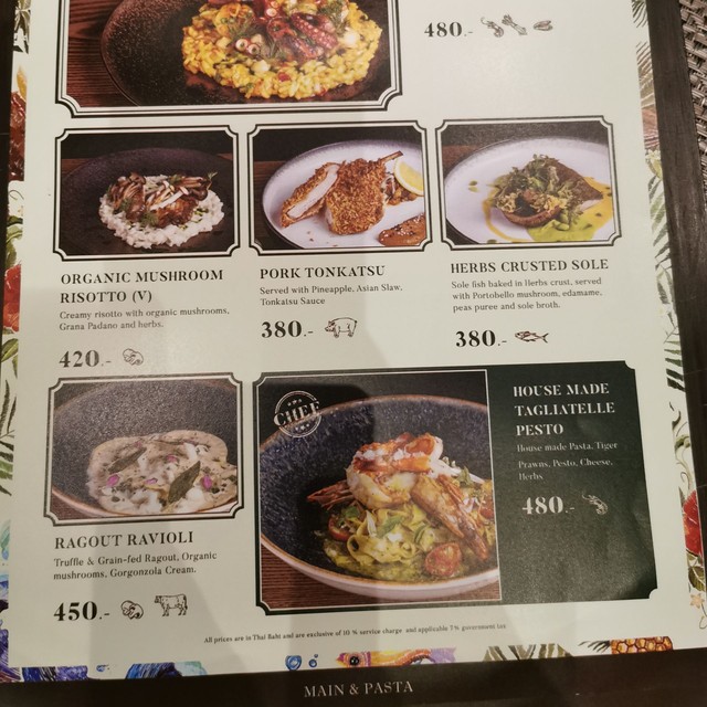 เมนูของร้านอาหาร Pippa Restaurant พัทยา
