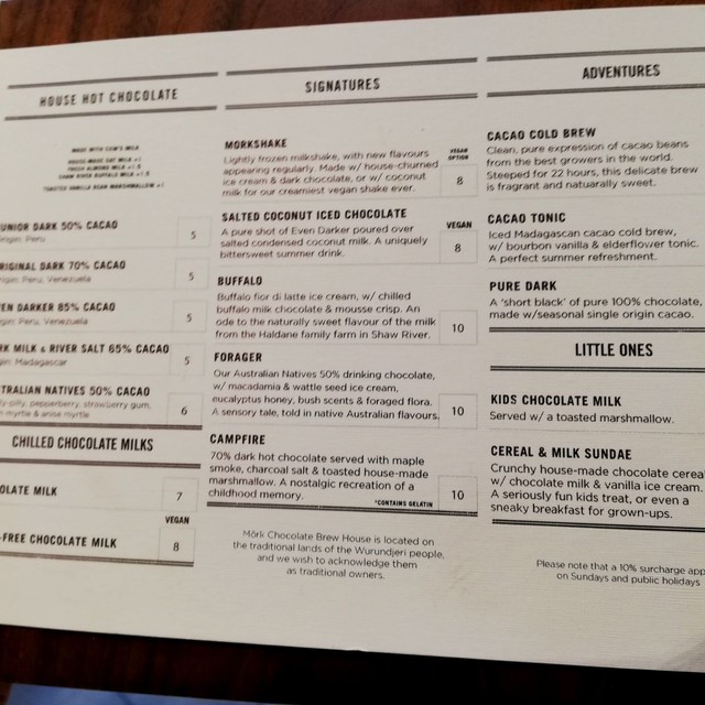 เมนูของร้านอาหาร Mork Chocolate - Wongnai