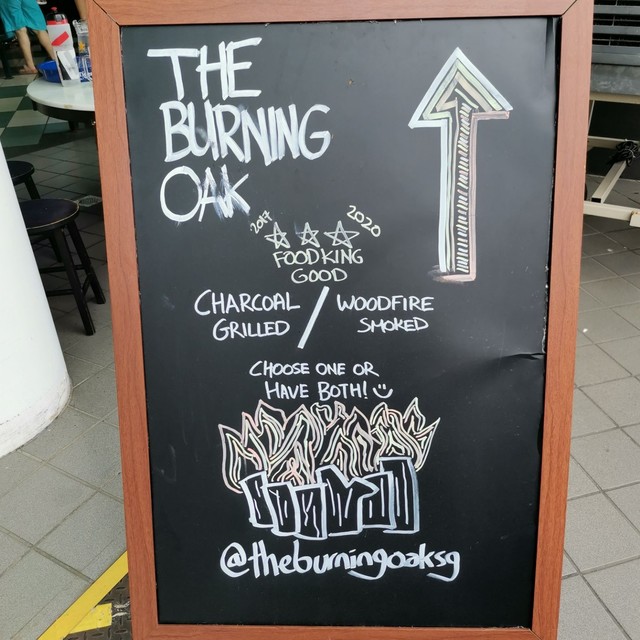 เมนูของร้านอาหาร The Burning Oak