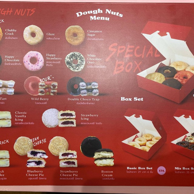 เมนูของร้านอาหาร Chubby Dough Centralworld