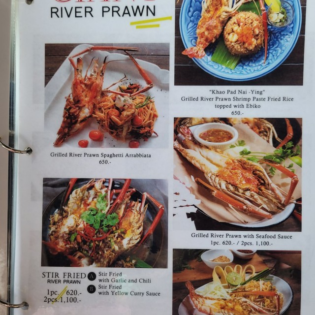 เมนูของร้านอาหาร Fallabella River Front