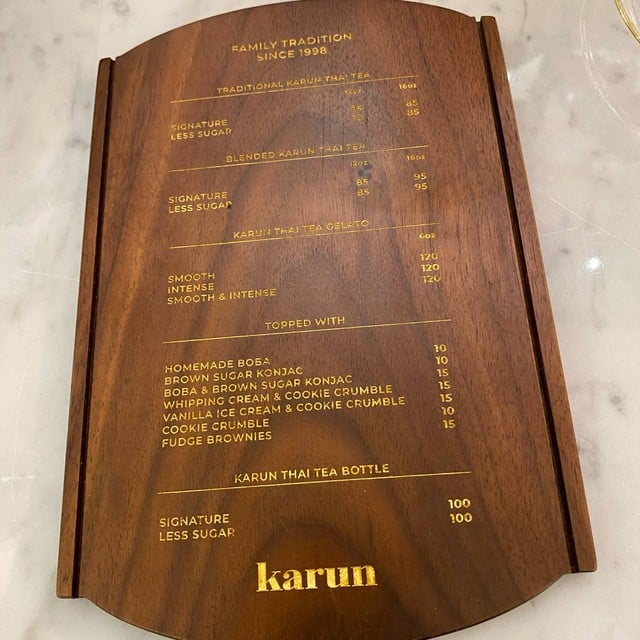 เมนูของร้านอาหาร Karun Thai Tea The EmQuartier - Wongnai