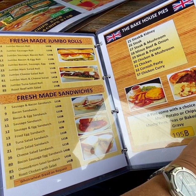 เมนูของร้านอาหาร Caddyshack Pattaya