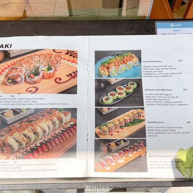 เมนูของร้านอาหาร WAKI WAKI Vegetarian & Vegan Sushi Bar Sukhumvit 24