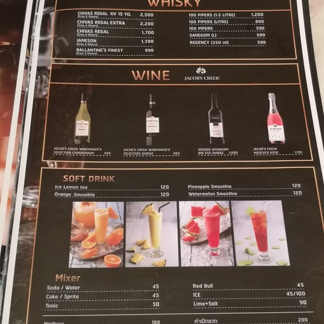 เมนูของร้านอาหาร Chilling House Cafe ราชเทวี - Wongnai