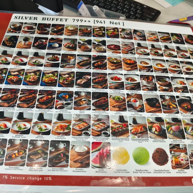 เมนูของร้านอาหาร Papper International Buffet Korat