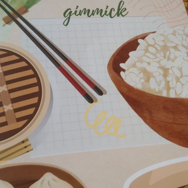 เมนูของร้านอาหาร Gimmick Cafe & Restaurant เหม่งจ๋าย