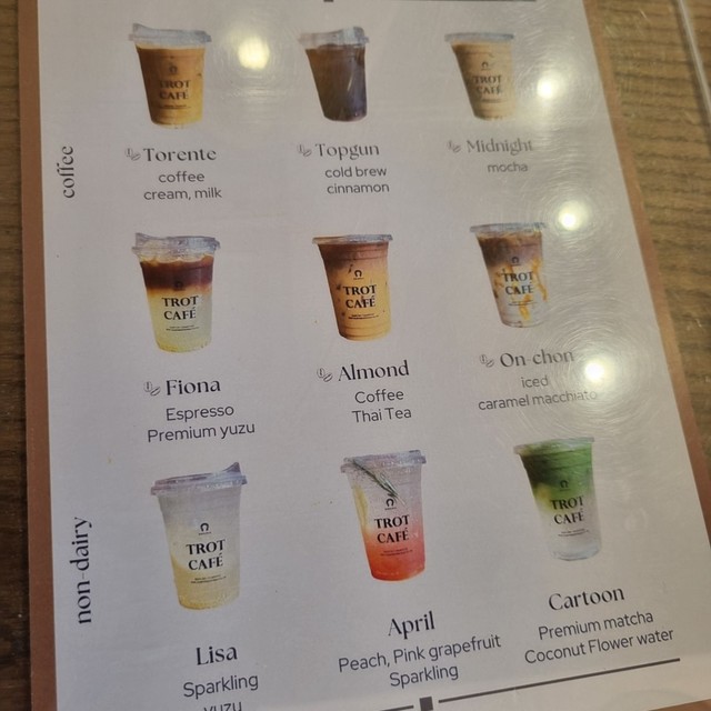 เมนูของร้านอาหาร Trot Cafe,Khaoyai