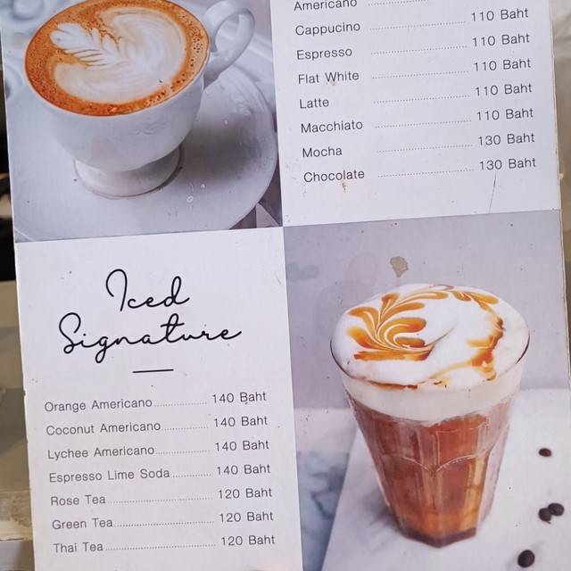 เมนูของร้านอาหาร Thyme Bakery Cafe