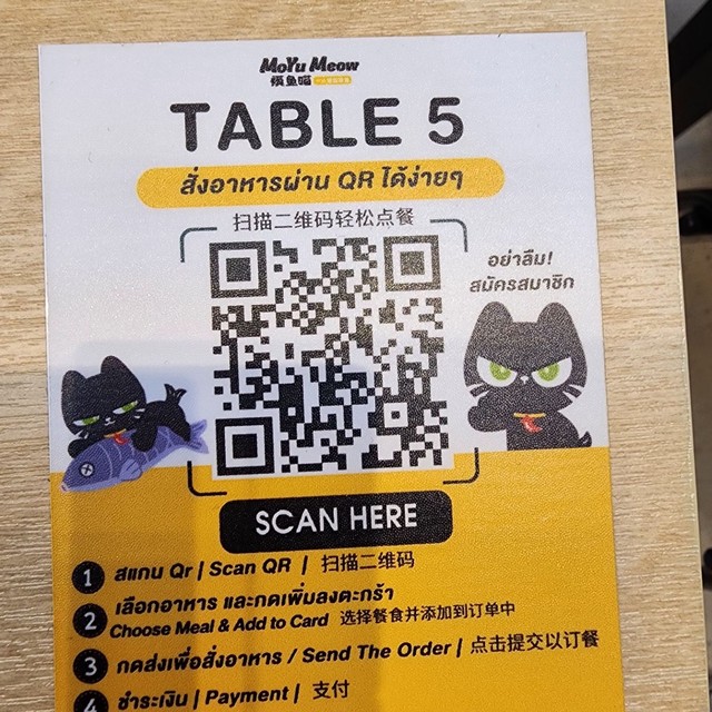 เมนูของร้านอาหาร Moyu Meow (ปลาต้มผักกาดดอง) Centerpoint Siam Square
