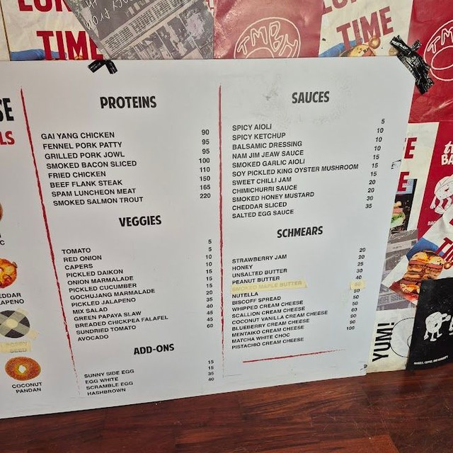 เมนูของร้านอาหาร Two Men Bagel House ฺBKK