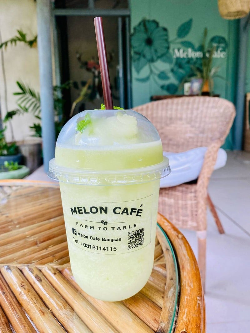 เมล่อนปั่น ร้าน Melon Cafe Melon JJ Farm